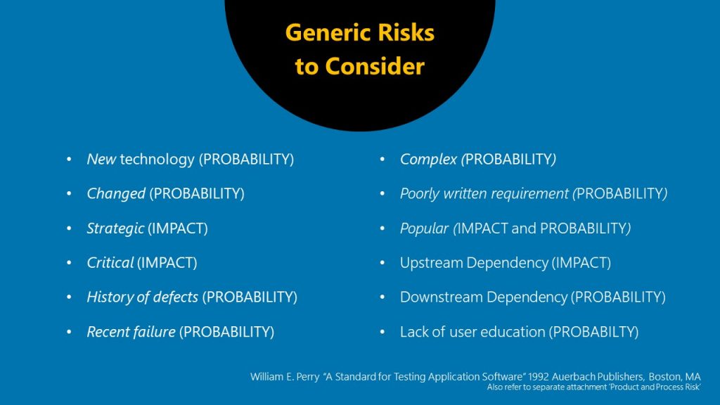 Generic Risk Factors - Checkpoint Technologies Inc. | Software Quality ...